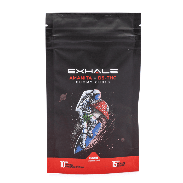 Shop Exhale Amanita Muscaria Mushroom Gummies + Delta 9 - Strawberry (5 ...