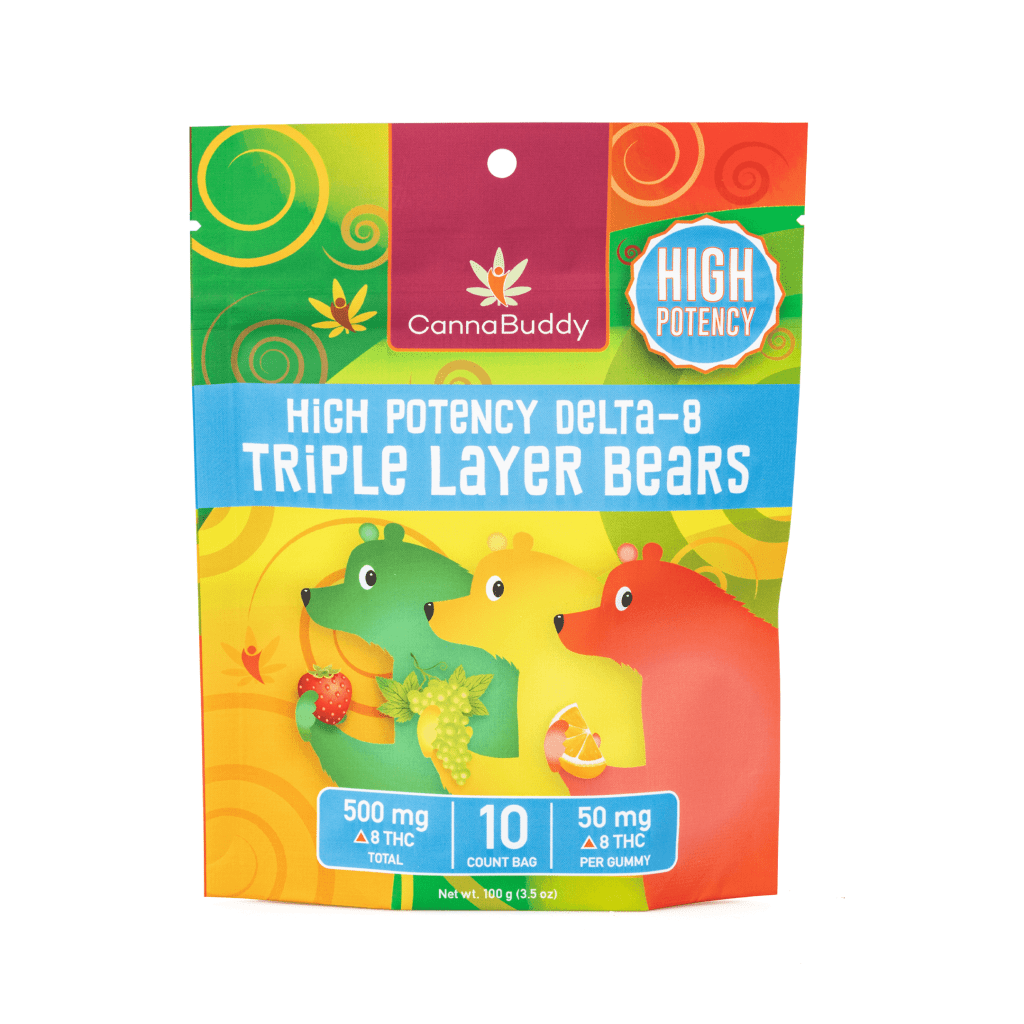 Shop CannaBuddy High Potency Delta 8 Triple Layer Bears (500 mg Total ...