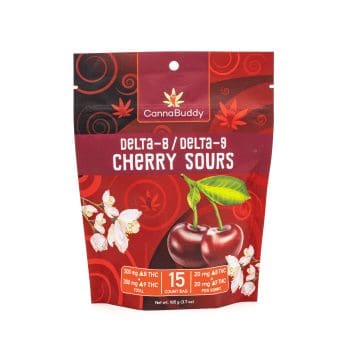 CannaBuddy Delta 8 & Delta 9 Cherry Sours – 300 mg
