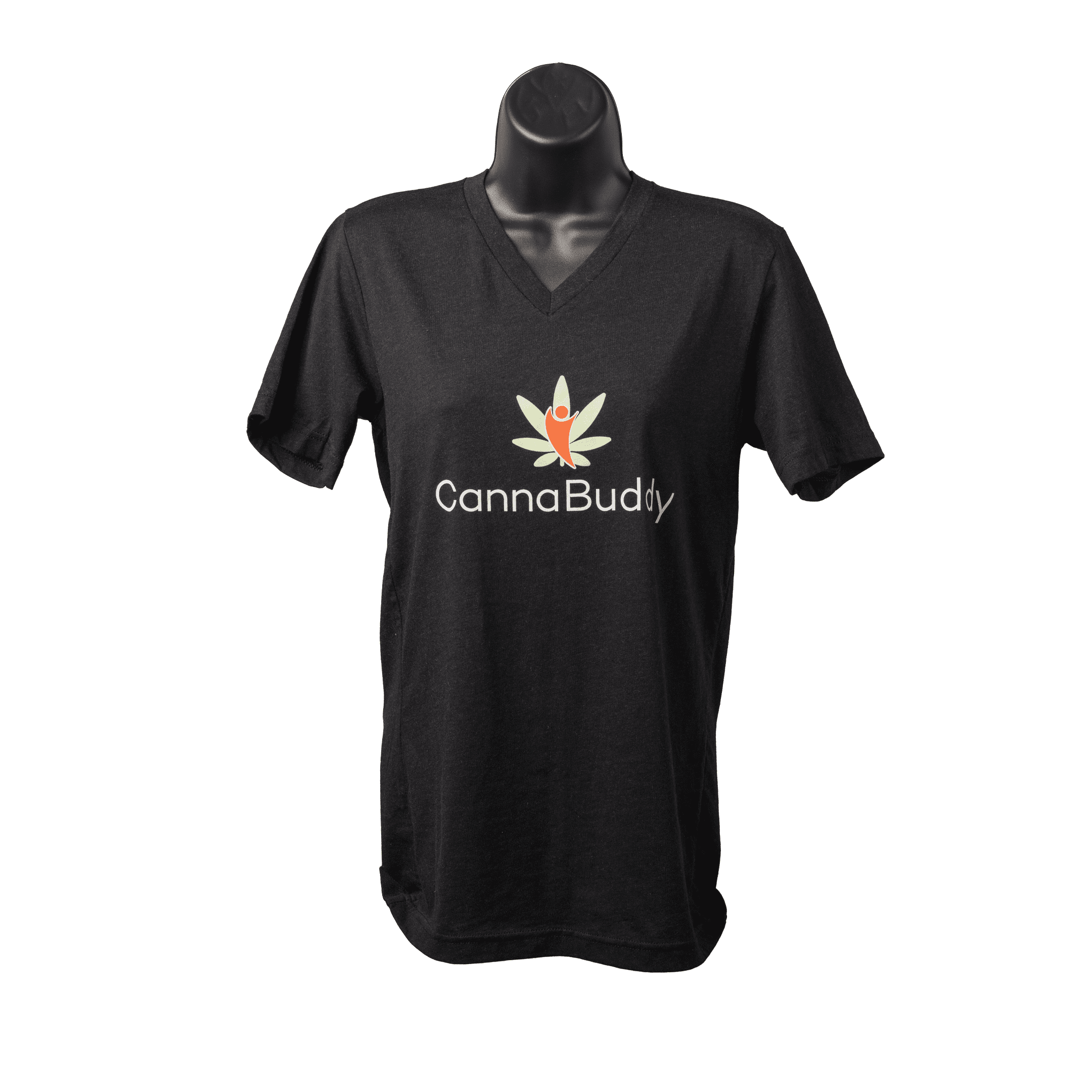 Shop CannaBuddy T-Shirt - Unisex - V-Neck - Black Online | CannaBuddy