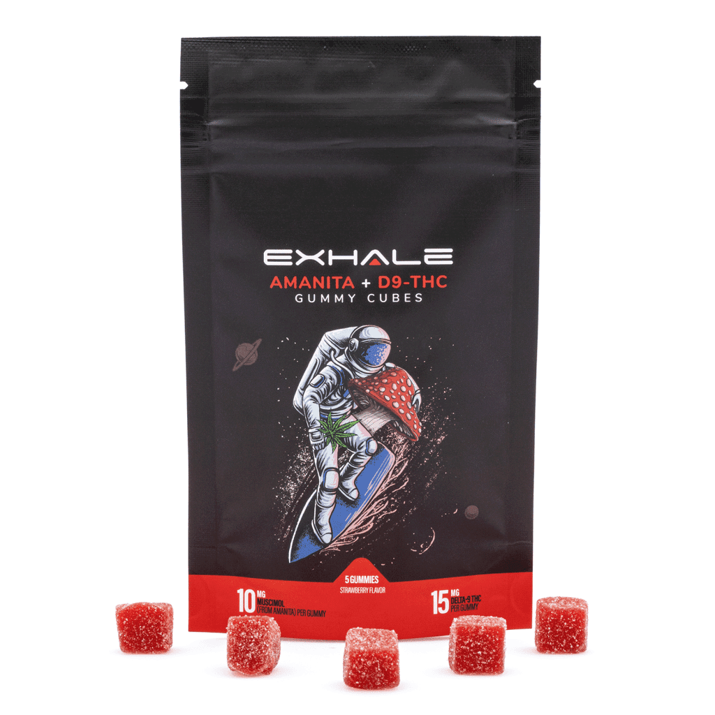 Shop Exhale Amanita Muscaria Mushroom Gummies + Delta 9 - Strawberry (5 ...