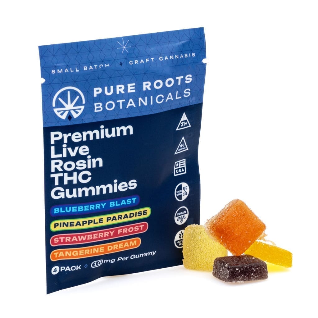 Shop Pure Roots Botanicals THC Live Rosin Gummies - Variety 4-Pack ...